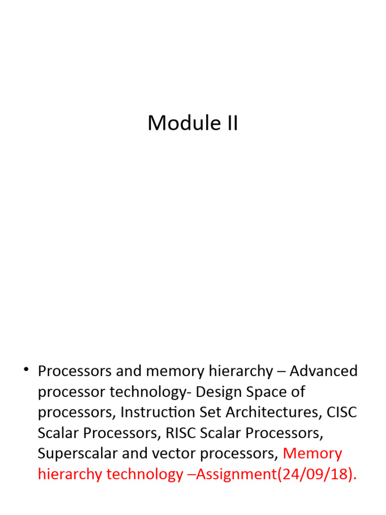 Module Ii Pdf Central Processing Unit Parallel Computing