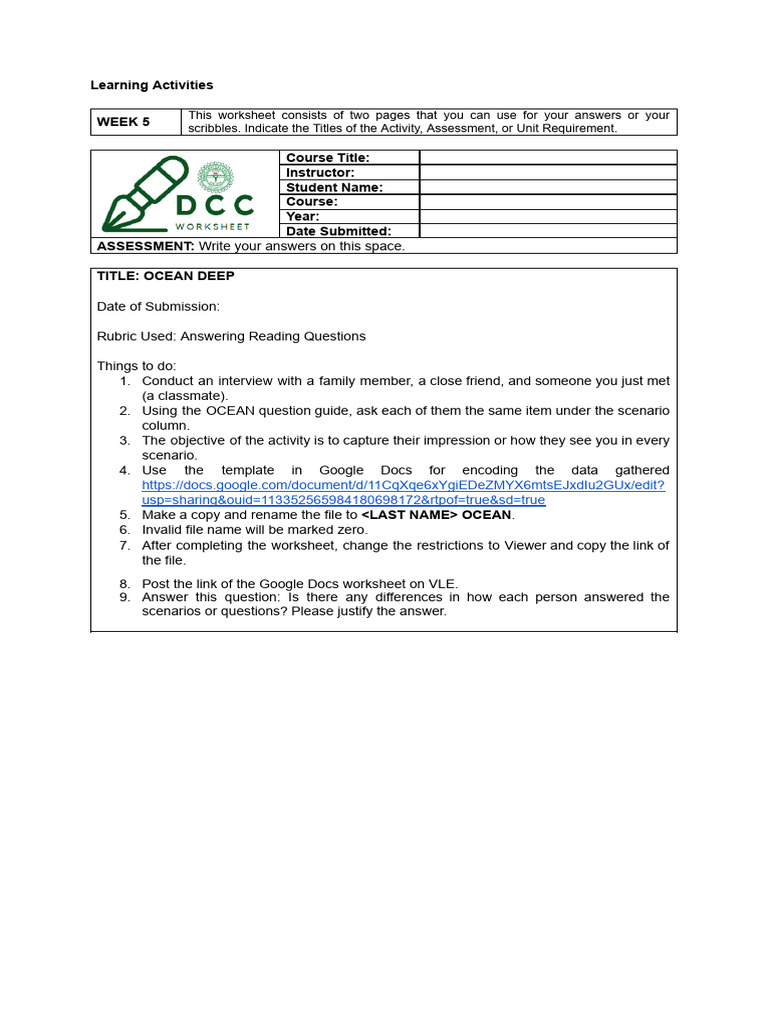 Neri Ocean | PDF | Extraversion And Introversion | Subjective Experience