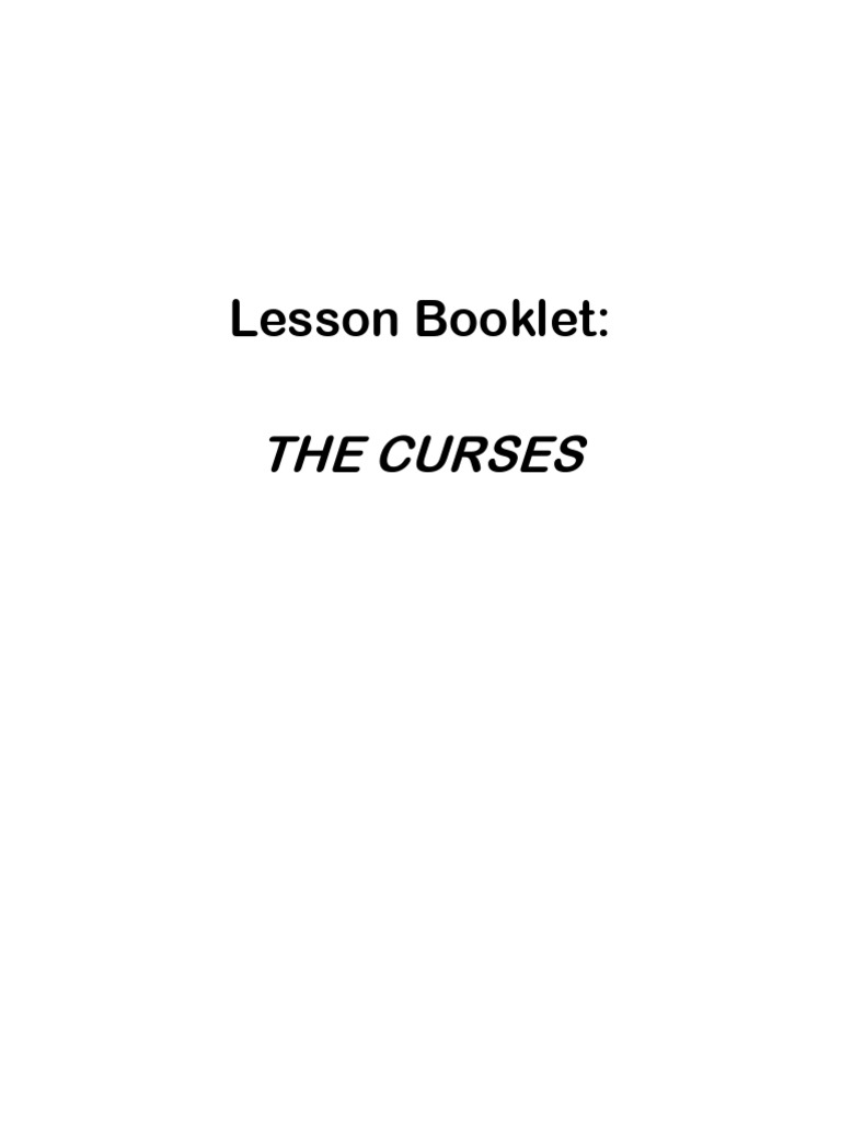Lesson Booklet The CURSES | PDF | Ten Commandments | Jacob