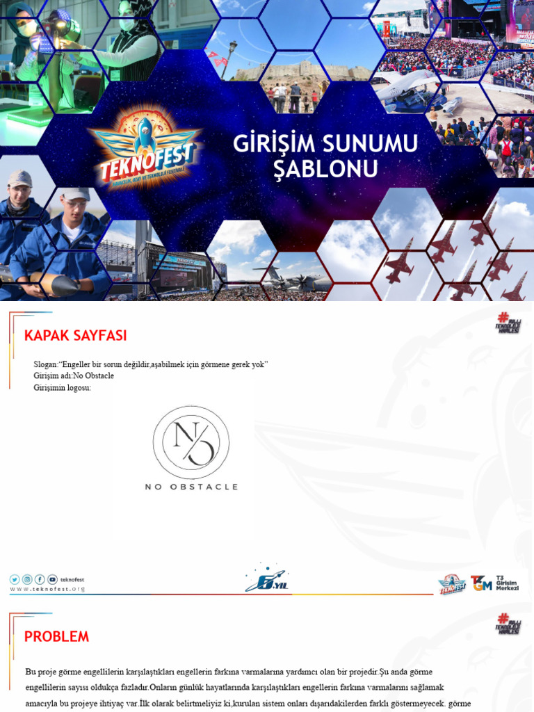 TEKNOFEST Girisim Sunum Sablonu IsxH6 | PDF