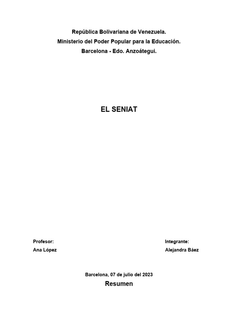 Monografía SENIAT | PDF | aduana | Impuestos