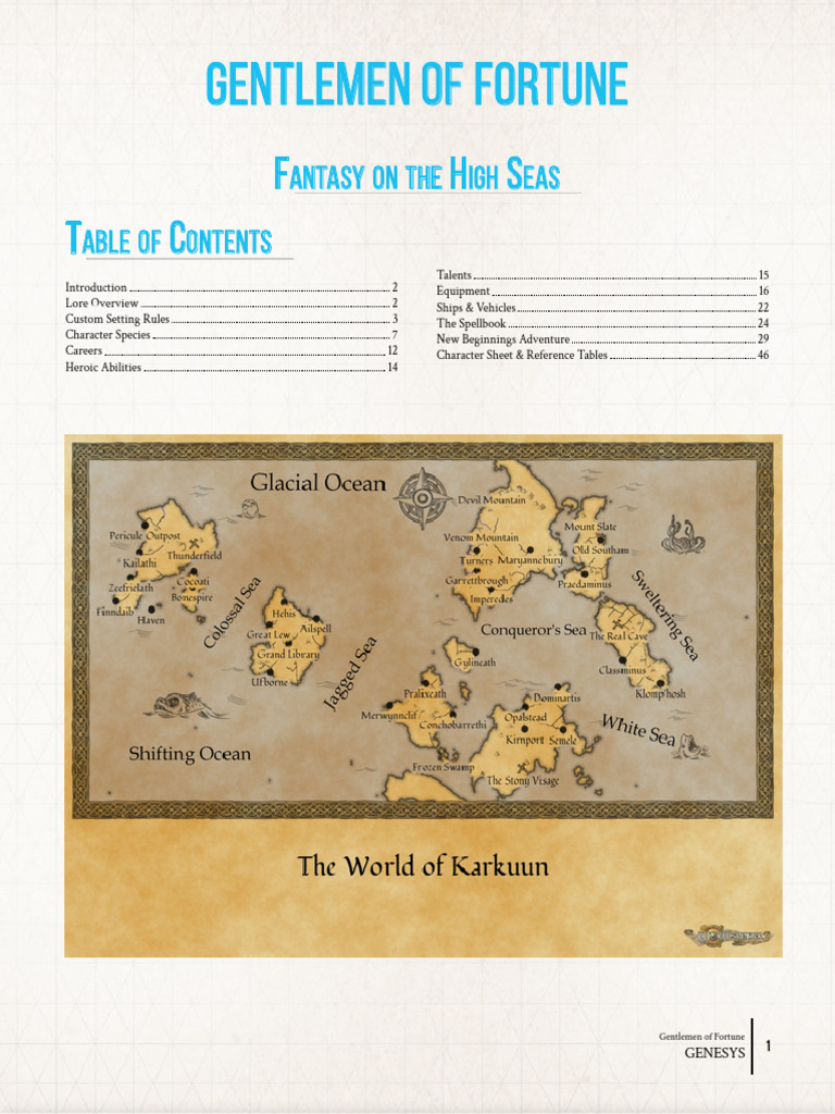 Gentlemen of Fortune V3.5 | PDF