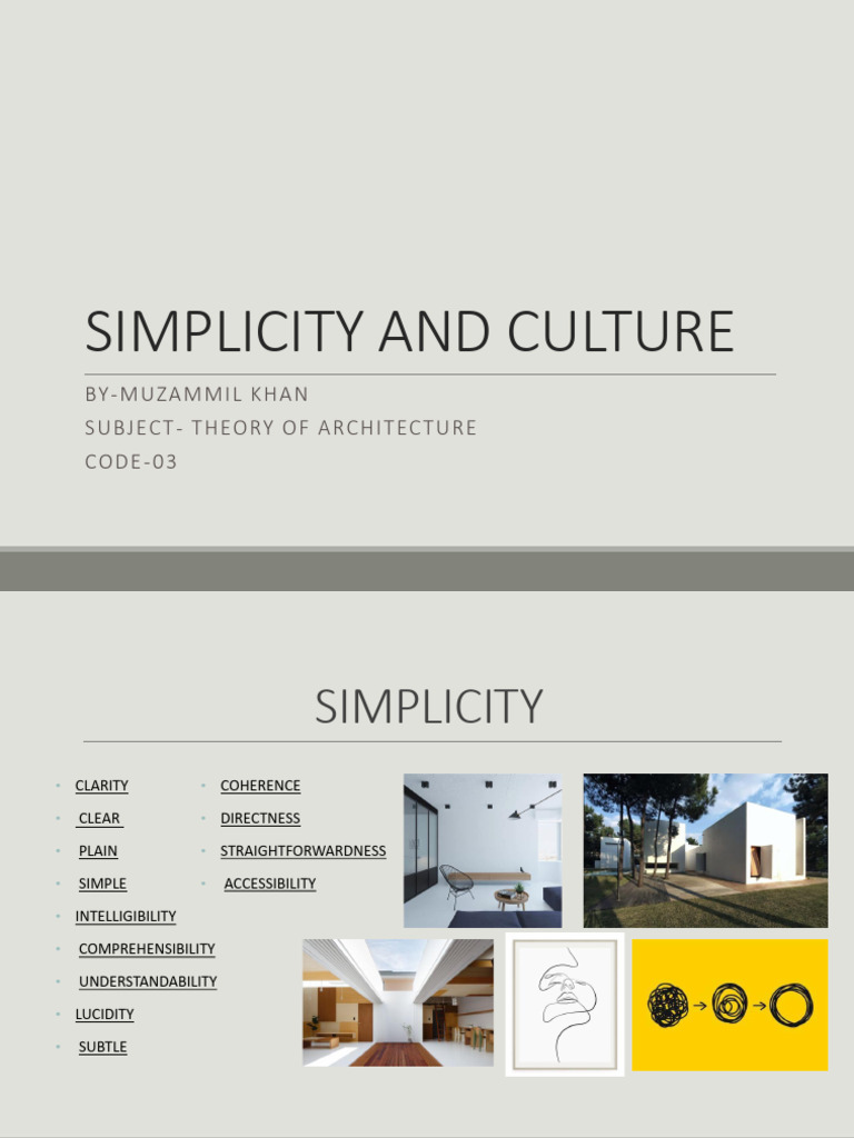 Simplicity and Culture | PDF