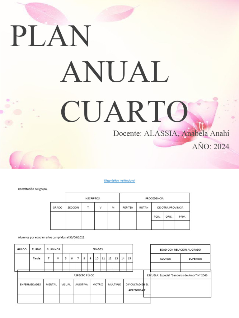 Plan Anual Cuarto 2024 | PDF | Puntuación | Sociedad