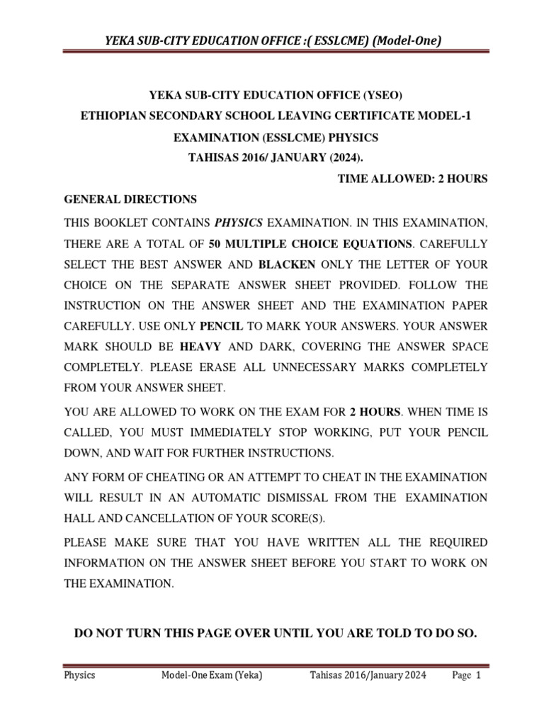 Phy G 12 Model 1 2016 E | PDF | Force | P–N Junction