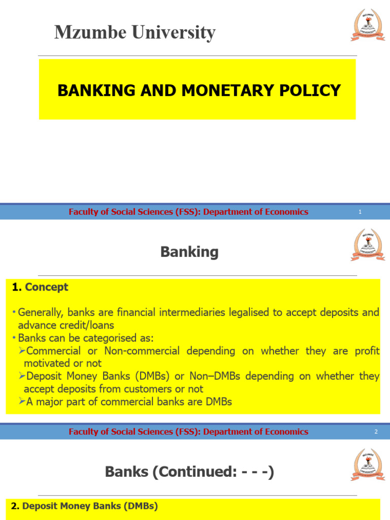 Banking & Monetary Policy Overview | PDF | Money | Monetary Policy