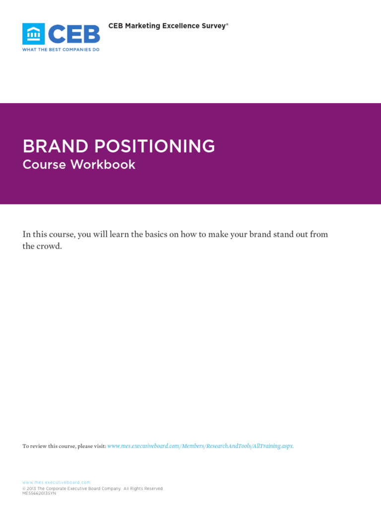 Brand - Positioning | PDF | Brand | Marketing