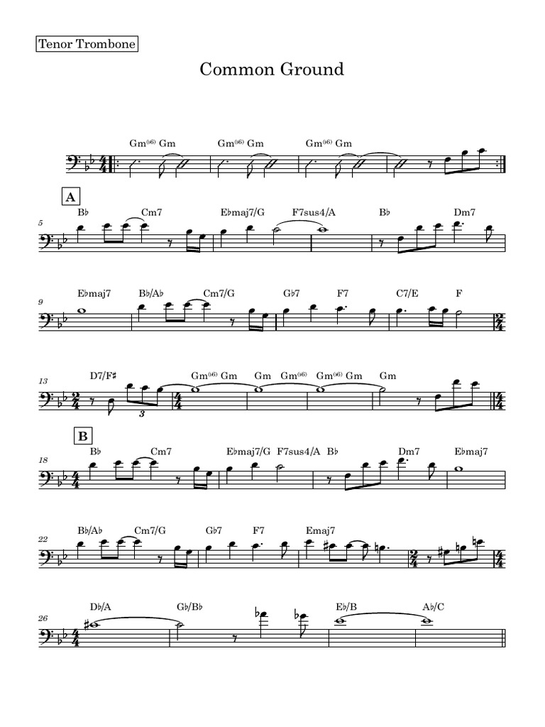 01 Tenor Trombone Common Ground | PDF