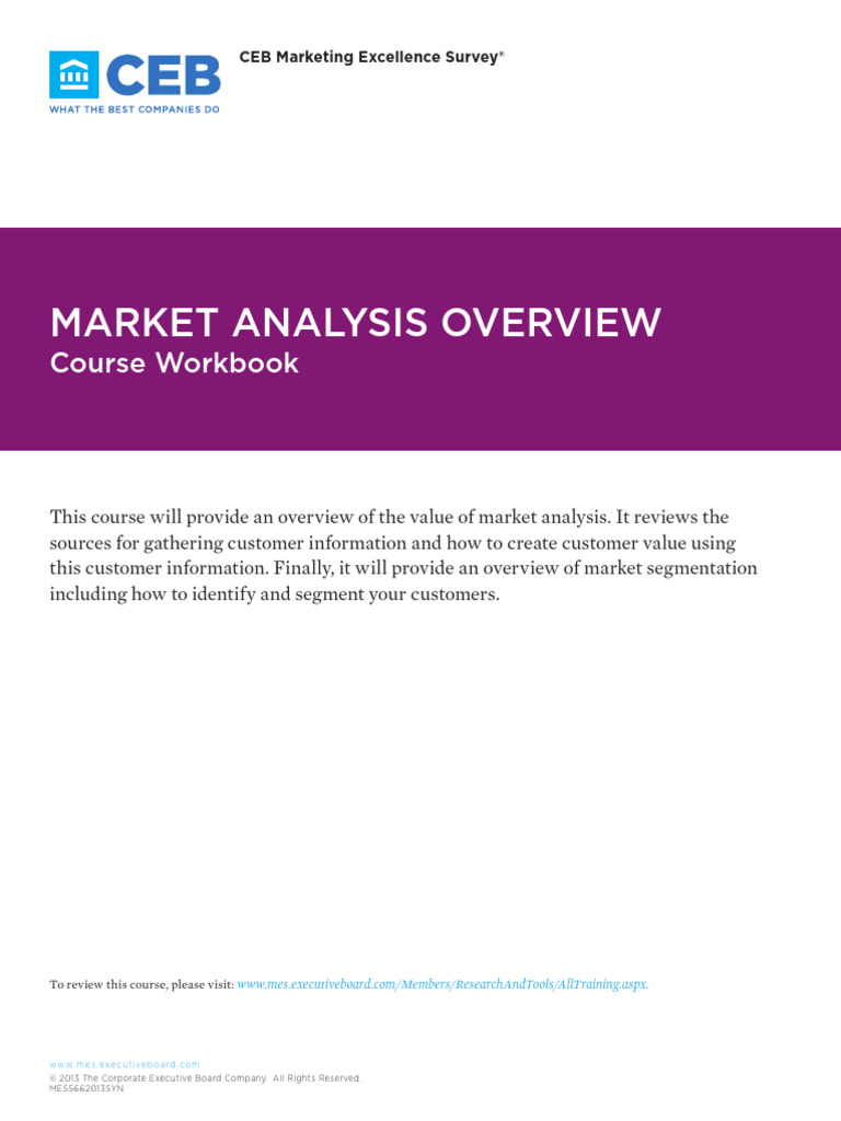 Market Analysis Overview | PDF | Customer | Marketing