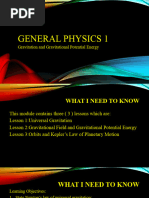 General Physics 1 Quarter 2: Module 2 | PDF | Gravity | Orbit
