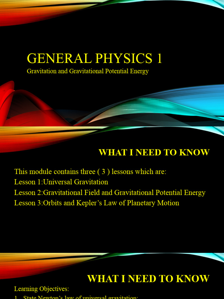 TOPIC 2 - Gravitation and GPE | PDF | Gravity | Mass