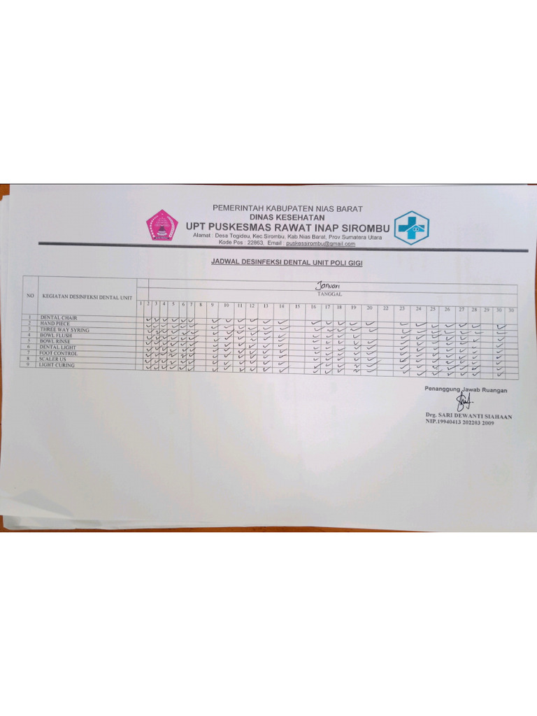 Desinfeksi Dental Unit | PDF