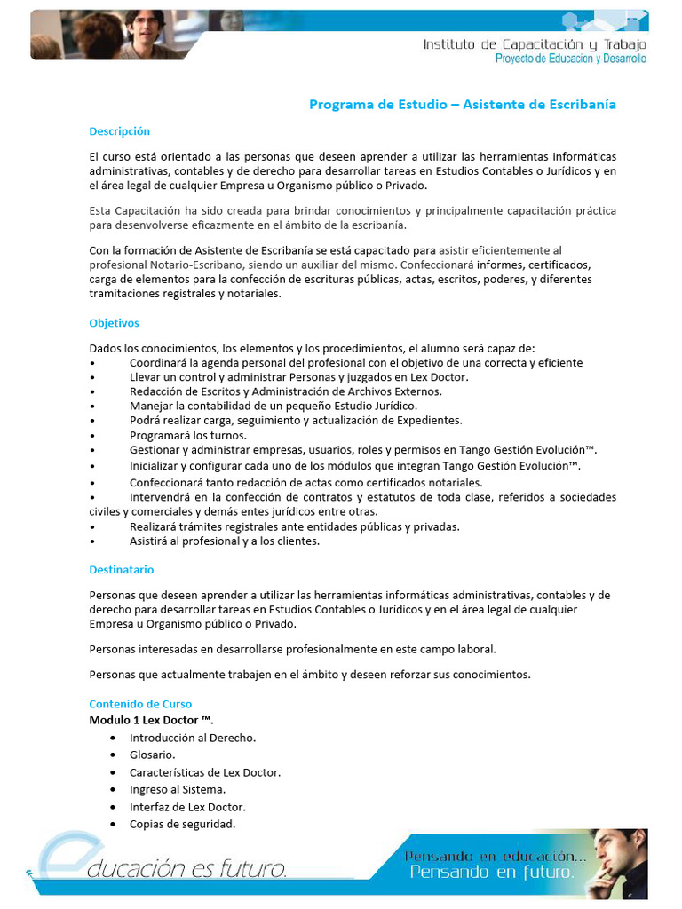 Asistente de Escribanía | PDF