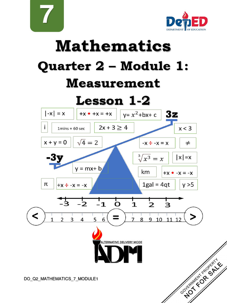 Math Module1 Grade7 q2 2023-2024 | PDF | Litre | Pound (Mass)