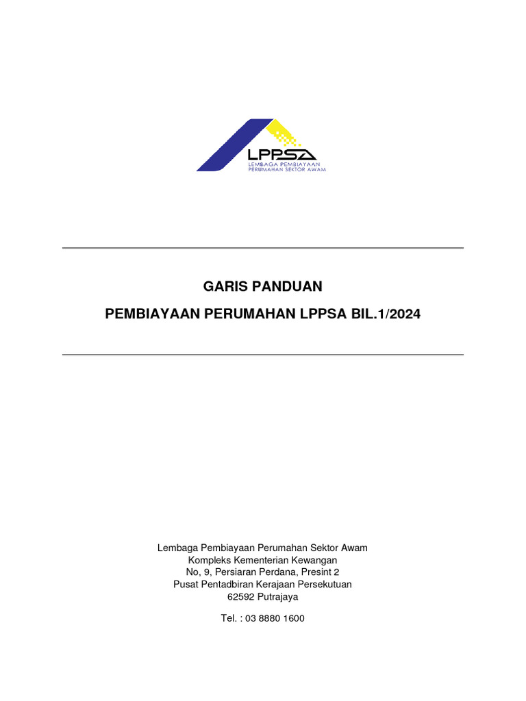 Garis Panduan Pembiayaan Perumahan LPPSA Bil. 1 2024 | PDF