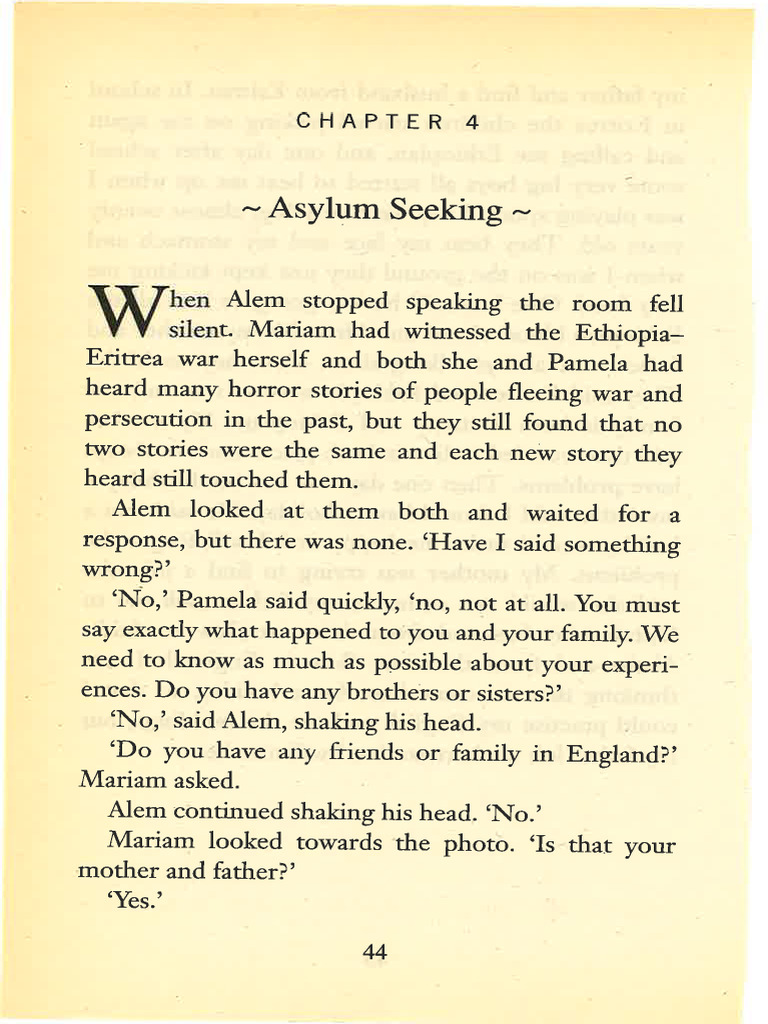 REFUGEE BOY-chapter 4 | PDF