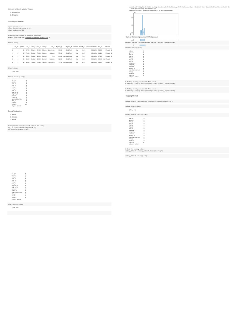 4.3. Handling Missing Values - Ipynb - Colaboratory | PDF | Mean | Mathematical Analysis