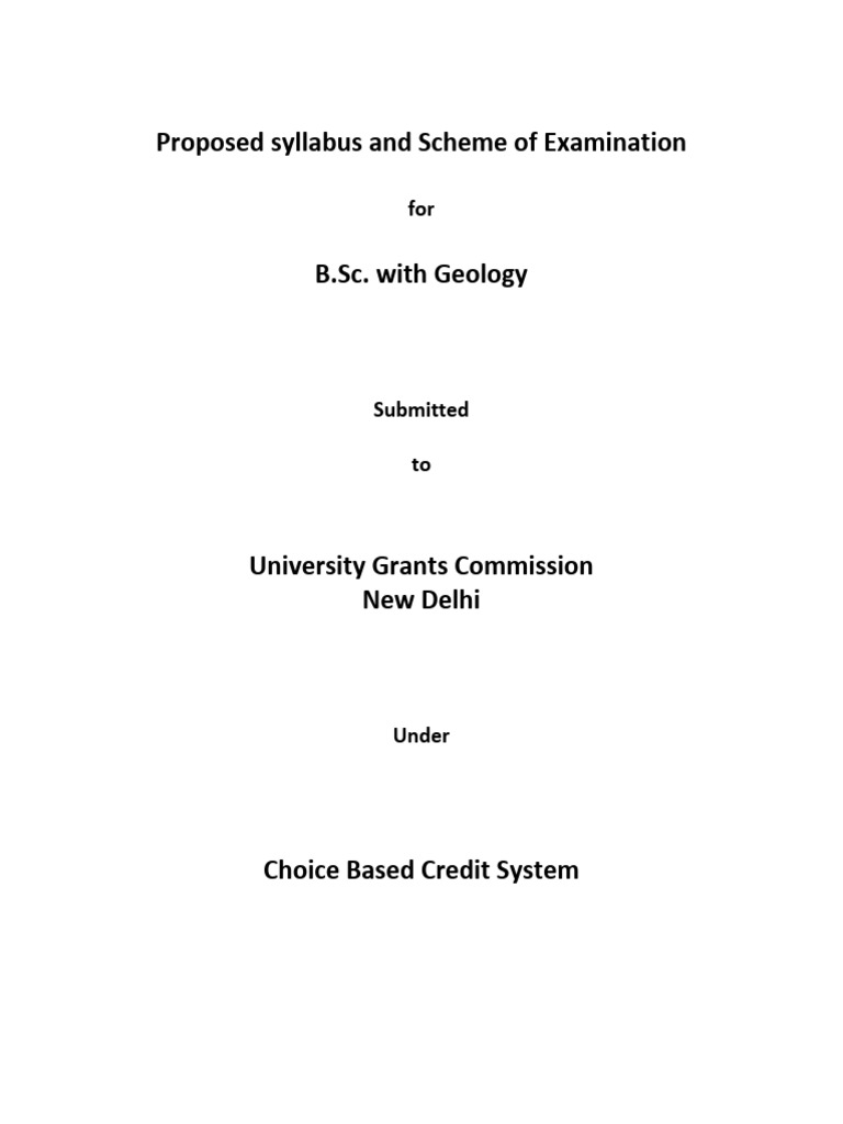 B.sc. With Geology | PDF | Rock (Geology) | Geology
