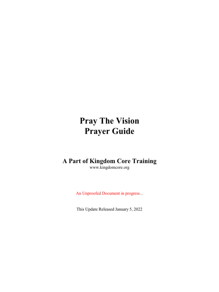 Praying The Vision | PDF | Prayer | Jesus