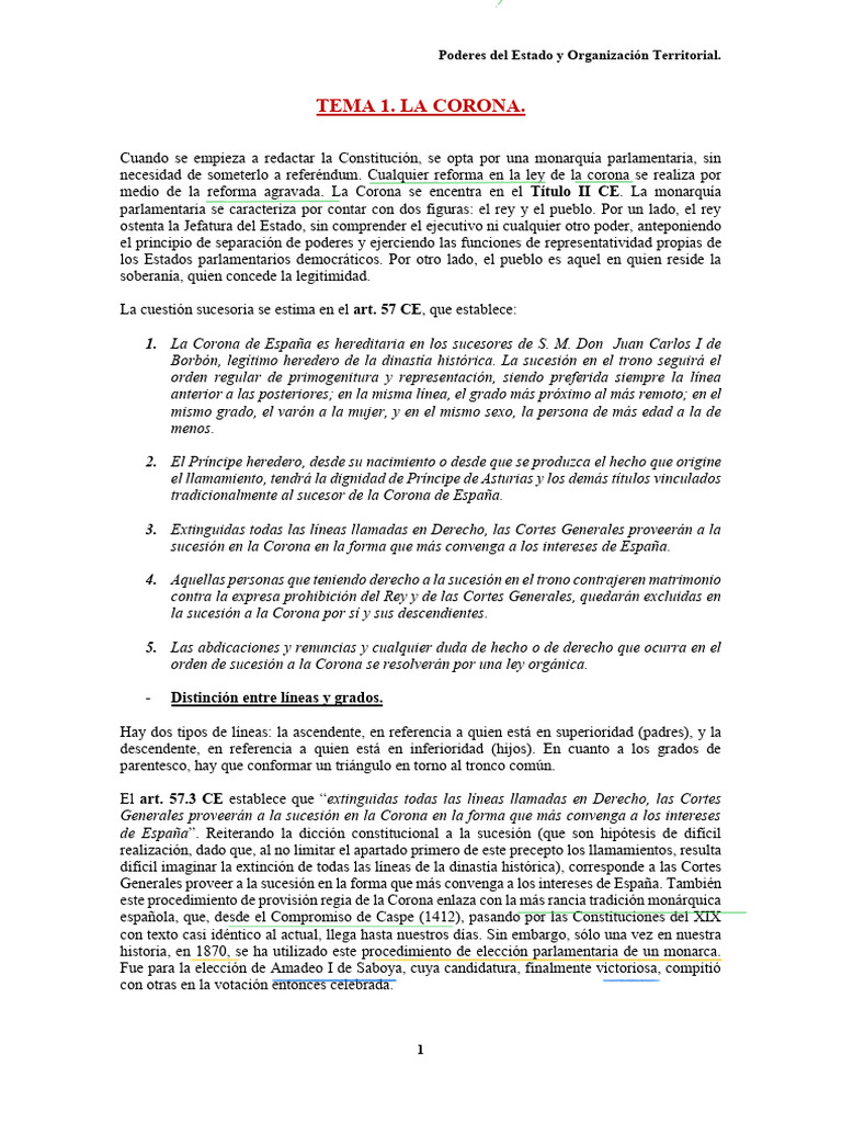Apuntes Poderes 2 Pdf Judicaturas Gobierno De España