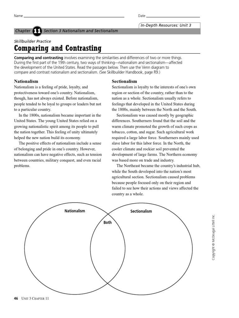 Nationalism Vs Sectionalism | PDF | Nationalism | Southern United States