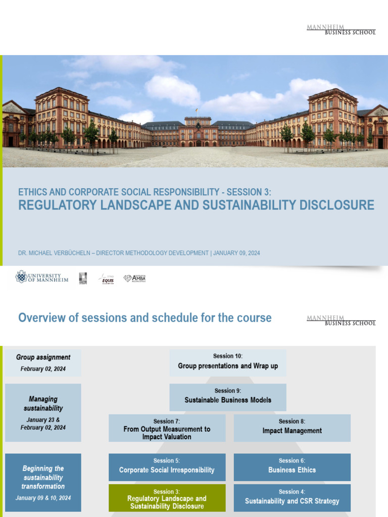 Session3 Regulation and Disclosure FT24 | PDF | Sustainability | Business