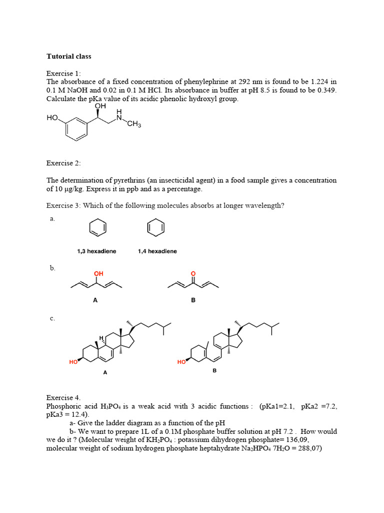 Tutorial Session Pdf Acid Ph