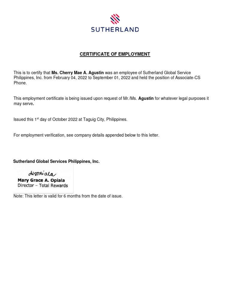 COE Sutherland | PDF