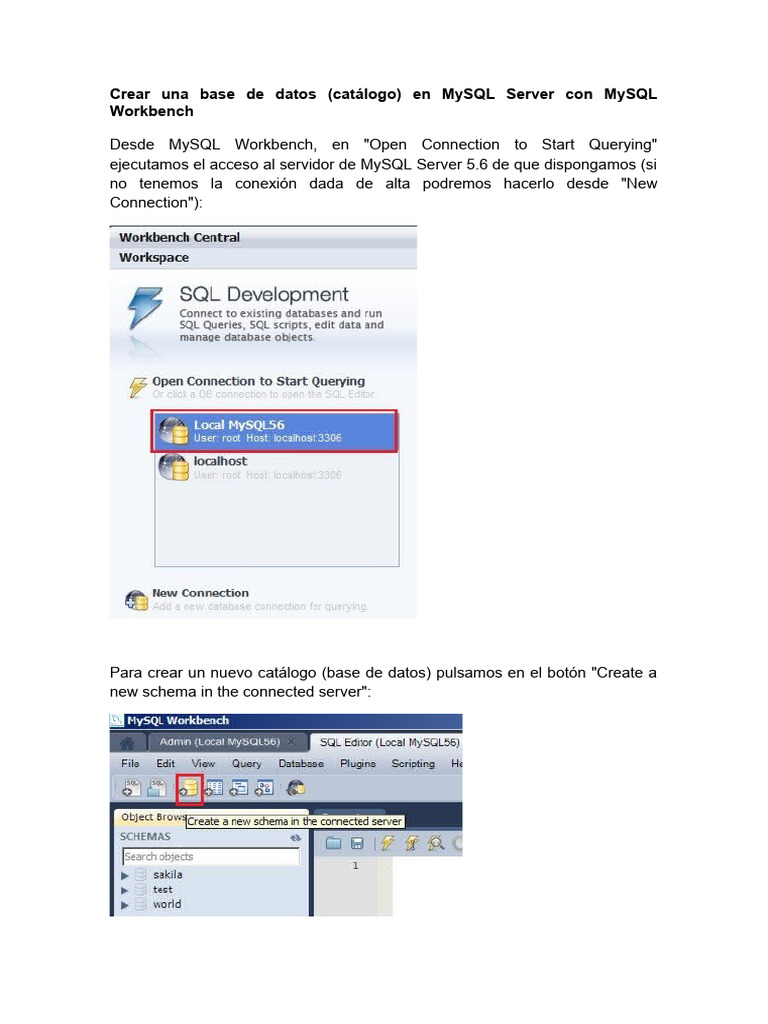 Crear Una Base de Datos en MySQL | PDF | Métodos y materiales de enseñanza | Informática