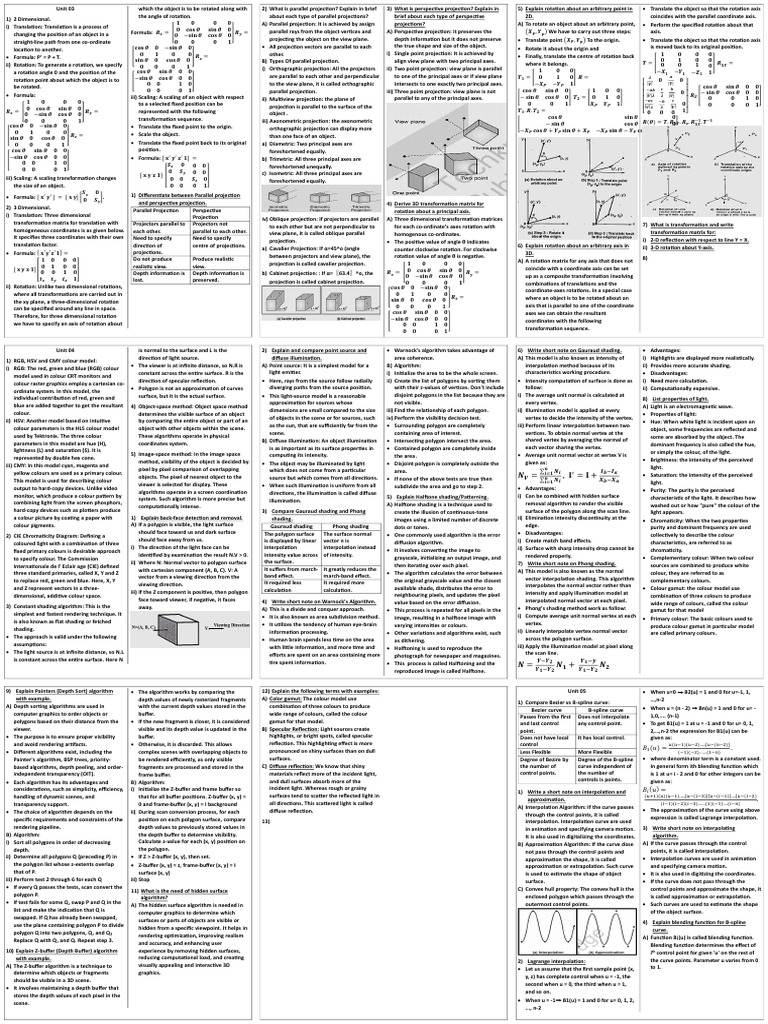 CG Shortcut | PDF | Color | Cartesian Coordinate System
