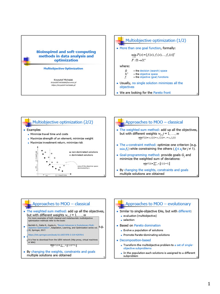 Weighted Sum Method in Multiobjective Optimization | PDF | Mathematical Optimization | Systems ...