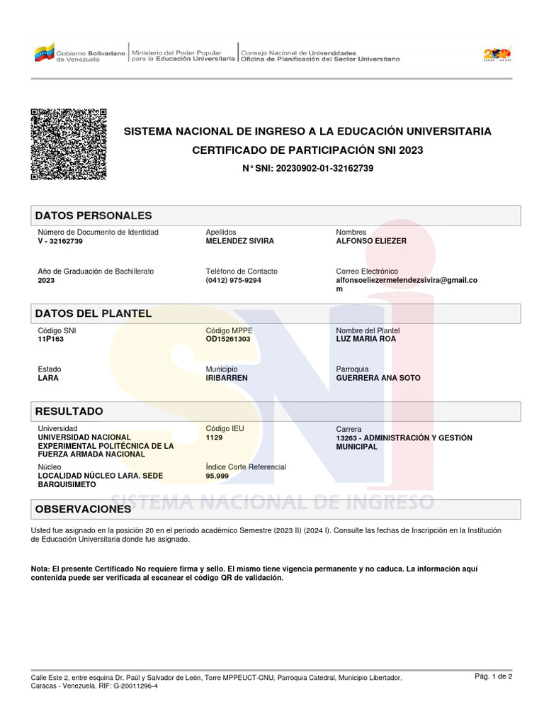 Formato de La OPSU Tato | PDF | Venezuela