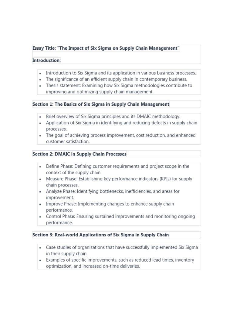 Six Sigma 5 | PDF | Supply Chain | Six Sigma