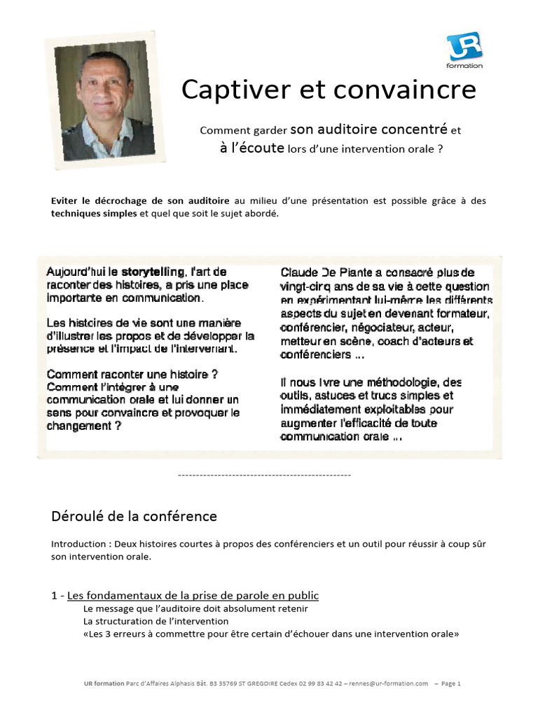 Captiver son auditoire efficacement | PDF | la communication