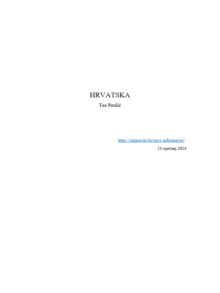 HRVATSKA – Kopija1 | PDF