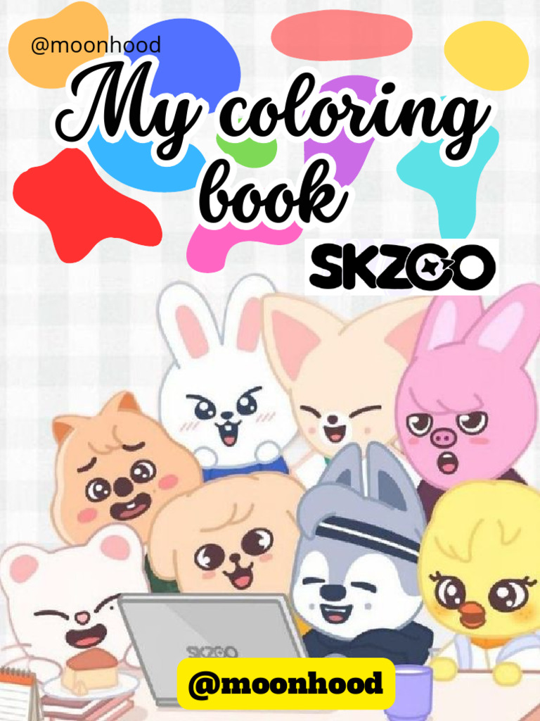 My Coloring Book SKZOO (Con Menos Marcas de Agua) - 1 - Moon Hood | PDF ...