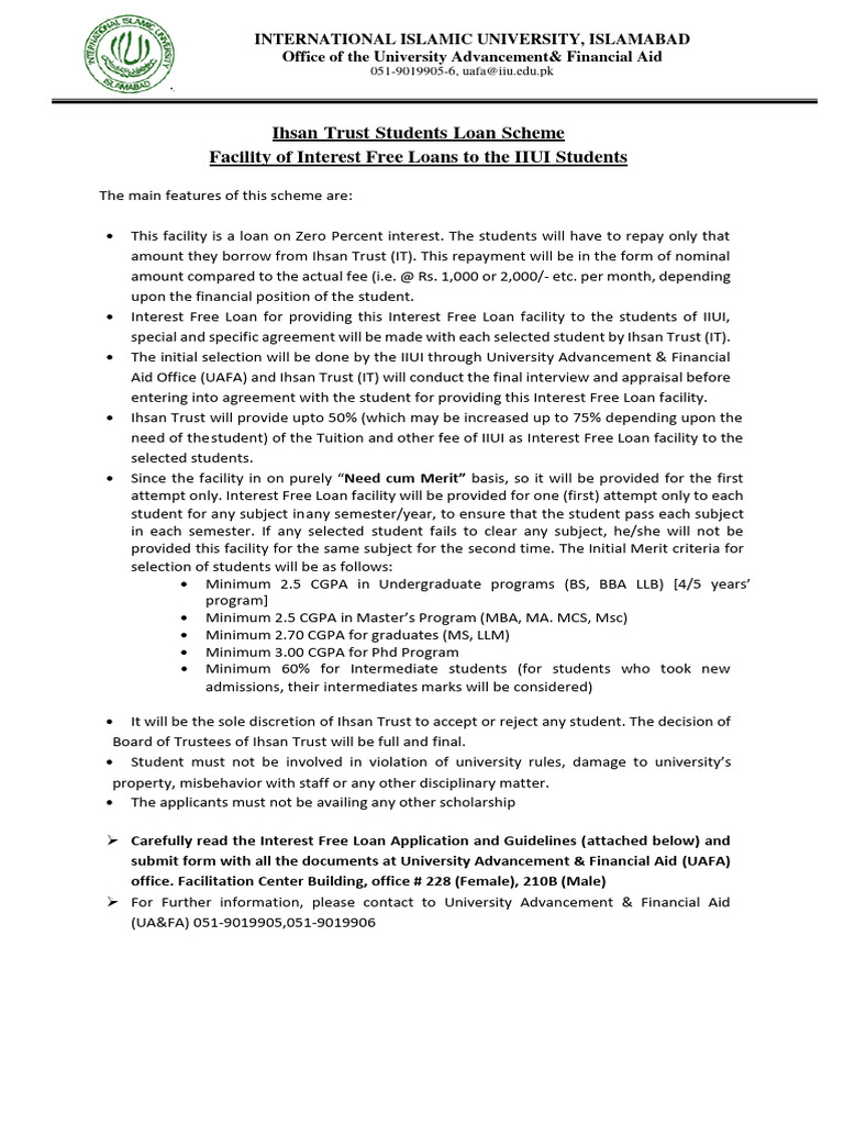 Ihsan Trust Loan Scheme 22122023 | PDF | Expense | Income