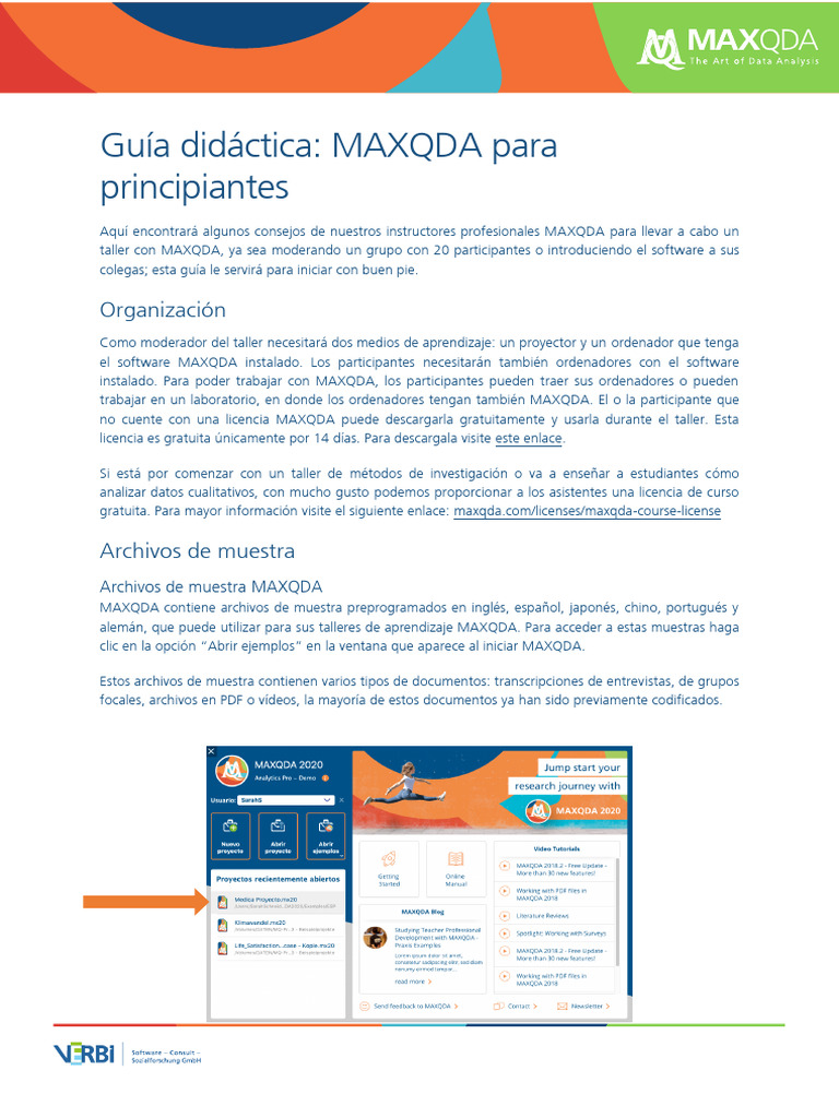 MAXQDA-2020 TeachingGuide ES | PDF | Software | Página web