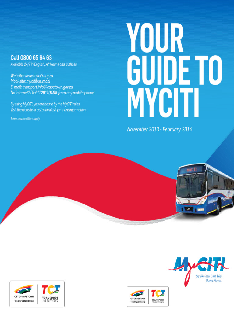 MyCiTi System Guide November 2013 - February 2014 | PDF | Personal ...