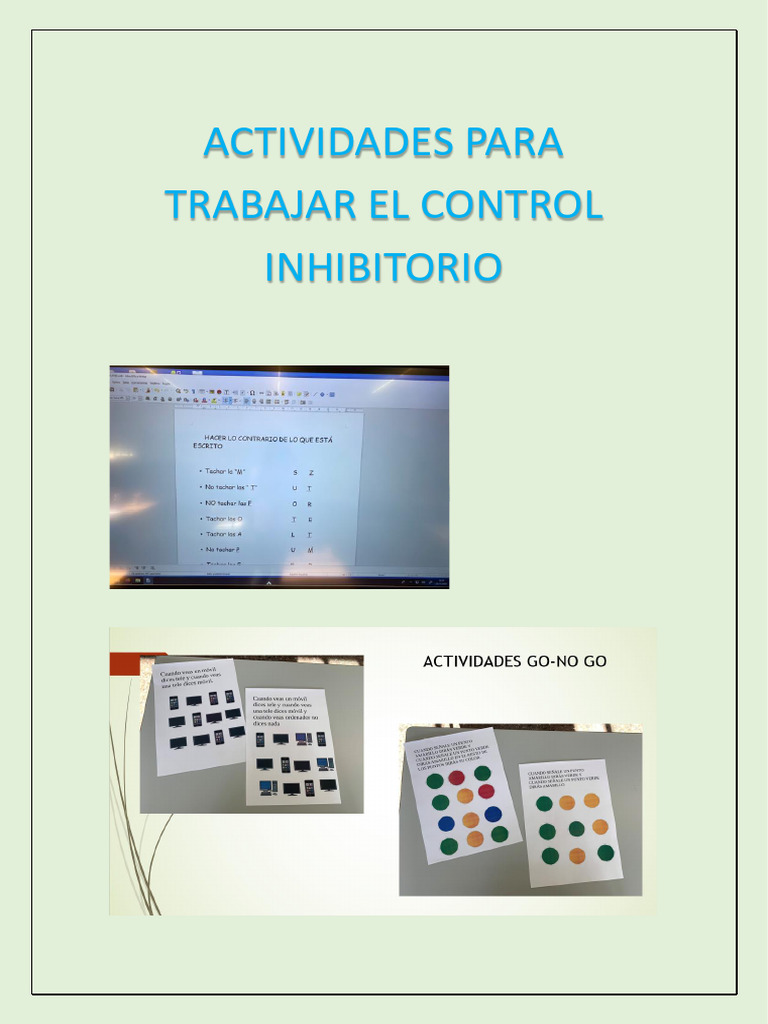 Actividades para Trabajar El Control Inhibitorio | PDF