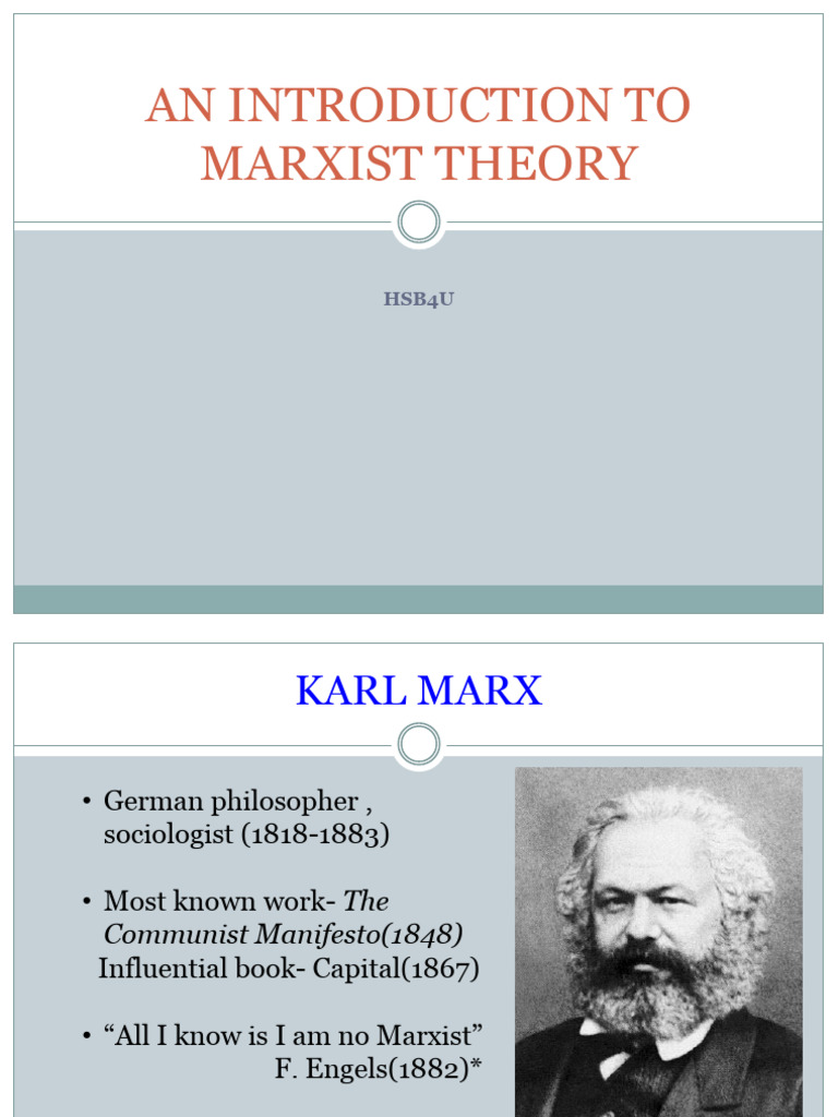 Marxist Theory - HSB4U | PDF | Karl Marx | Marxism