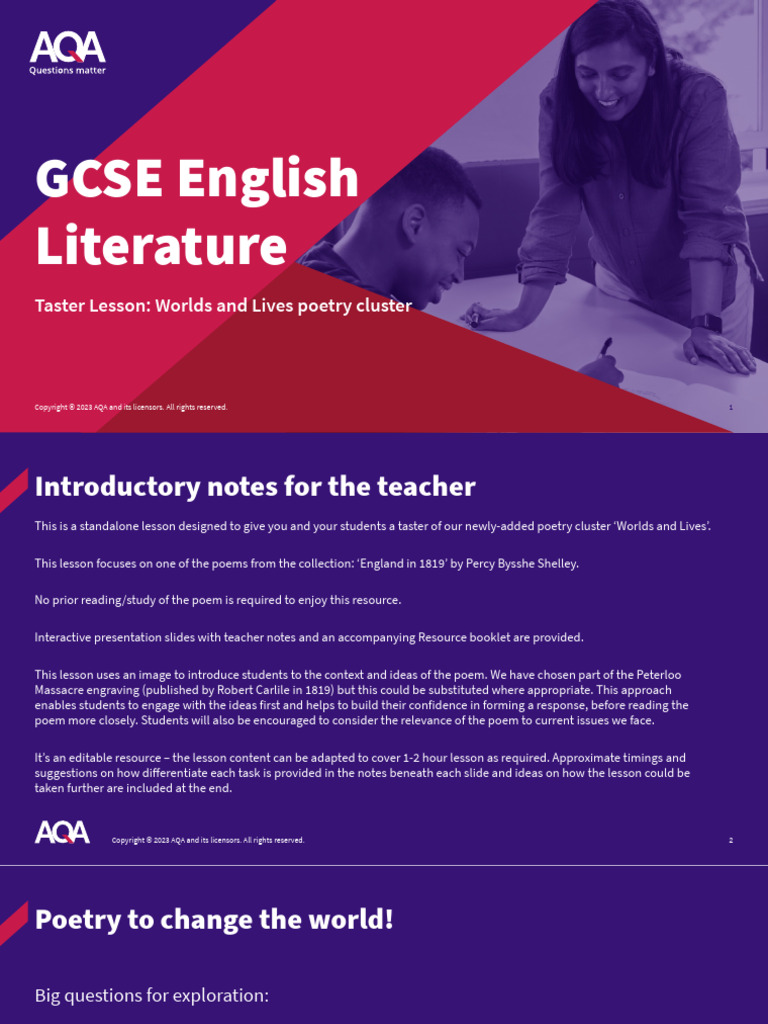 Aqa 8702 LP Worlds and Lives | PDF