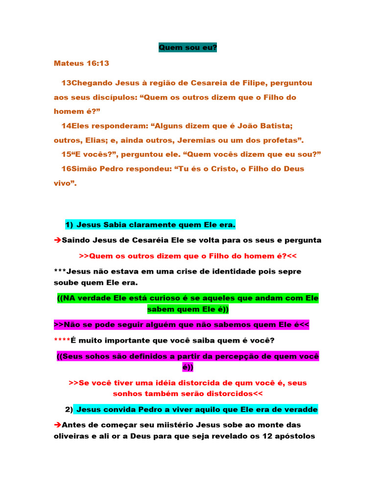 Quem Sou Eu Pdf