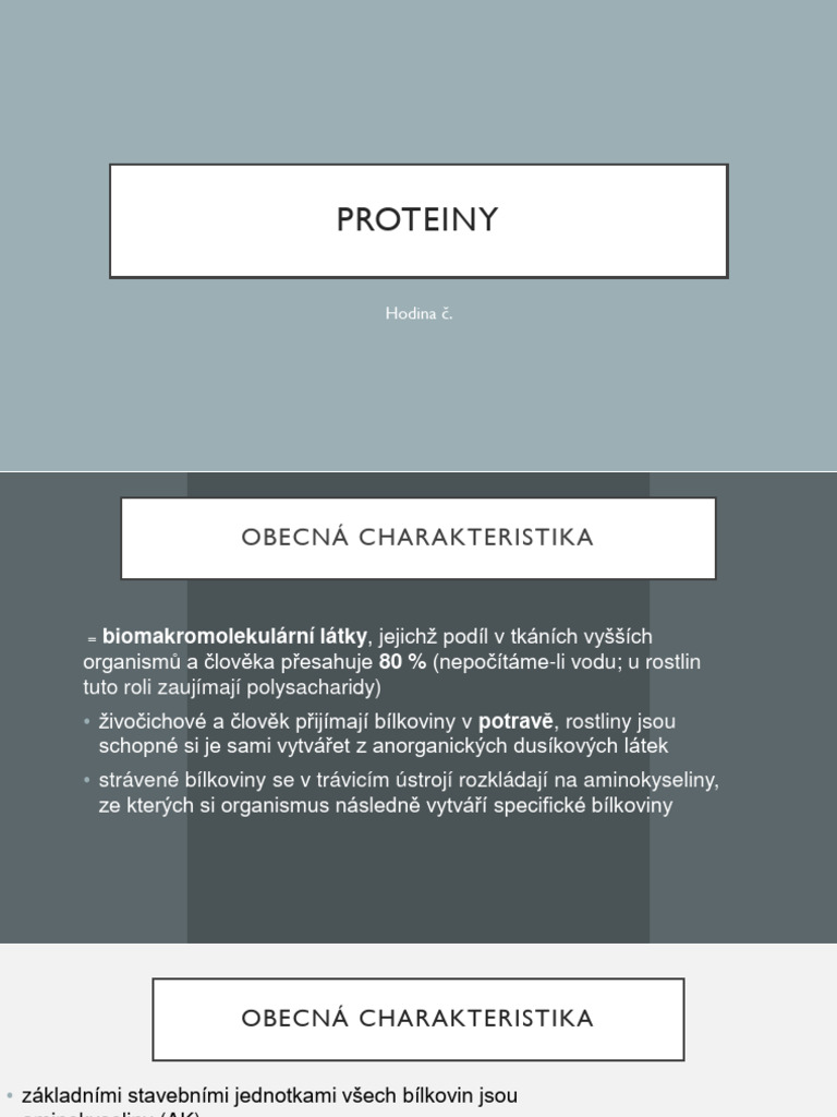 Proteiny1 Žáci | PDF