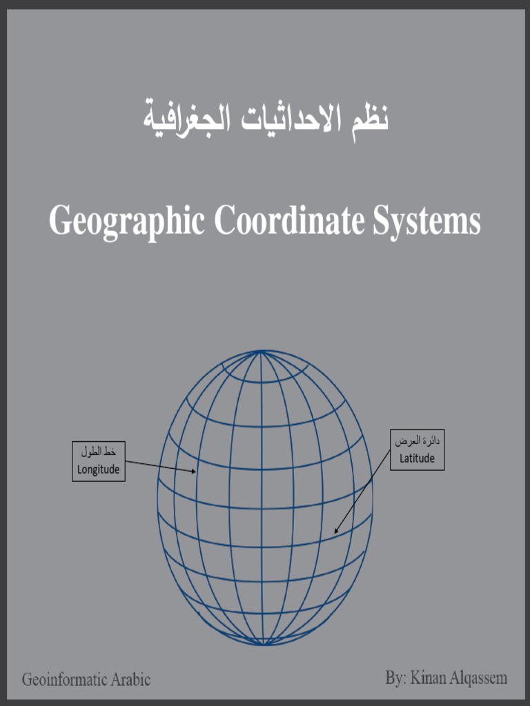 ةيفارغجلا تايثادحلاا مظن Geographic Coordinate Systems: لوطلا طخ Longitude ضرعلا ةرئاد Latitude ...