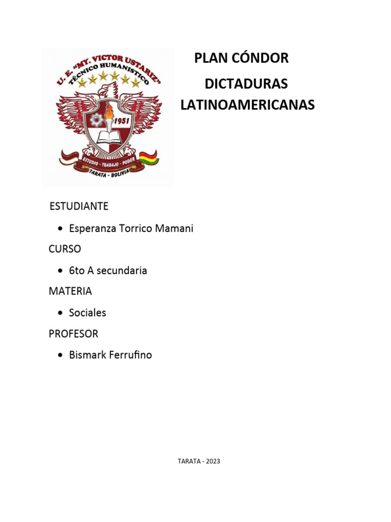 Plan Cóndor | PDF | Teorías políticas | Gobierno