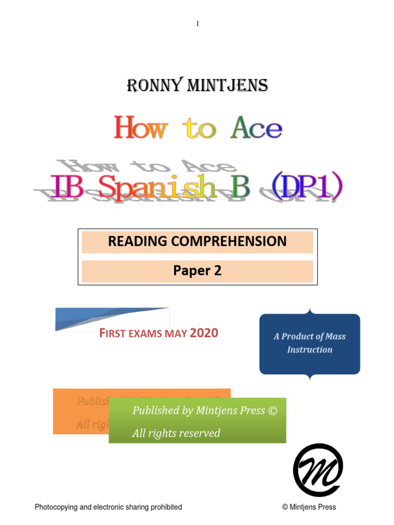 How To Ace Reading Spanish B dp1 - Sample | PDF | Reading Comprehension | Cognition