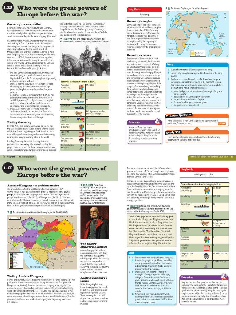 Germany's Rise Before WWI: 1894-1918 | PDF