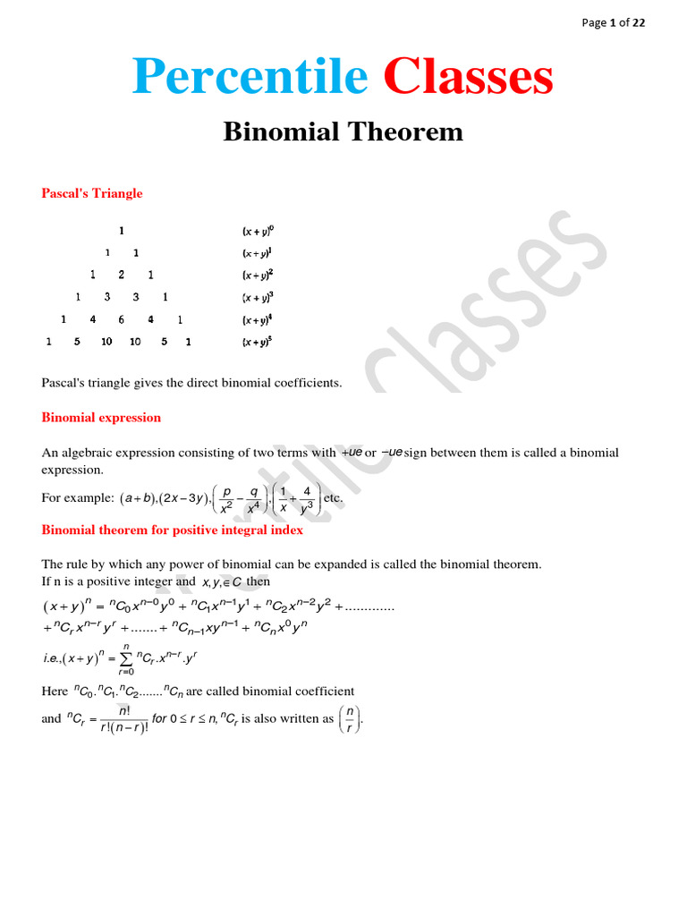 Binomial Updated | Download Free PDF | Complex Analysis | Mathematics