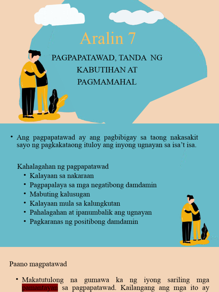 EsP (Pagpapatawad Tanda NG Kabutihan at Pagmamahal) | PDF